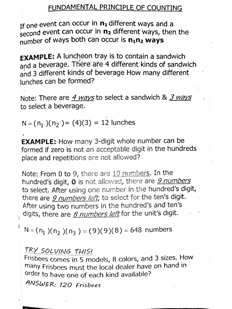 Combinatorics and Probability | PDF