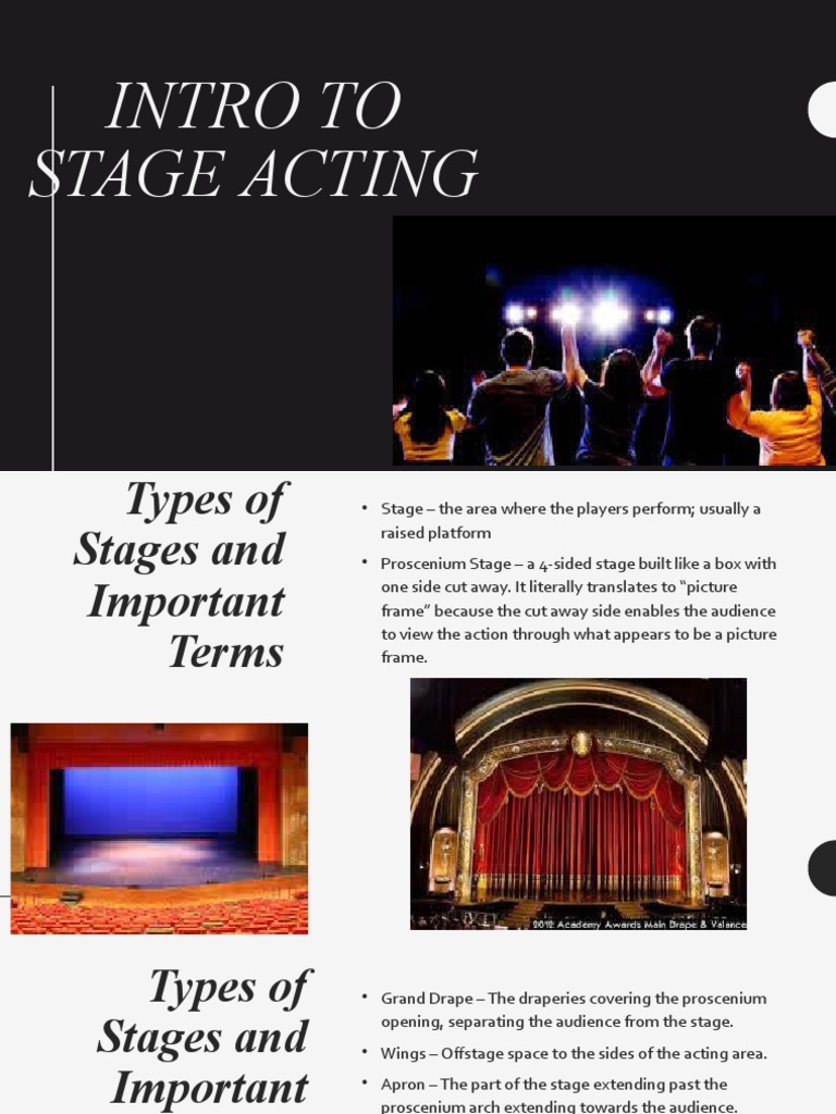 Intro To Stage Acting | PDF | Theatre | Entertainment