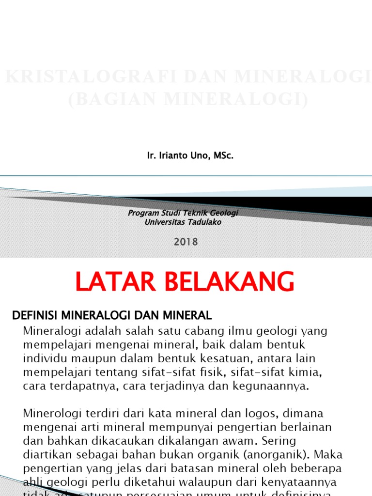 Kristalografi Dan Mineralogi - BW | PDF