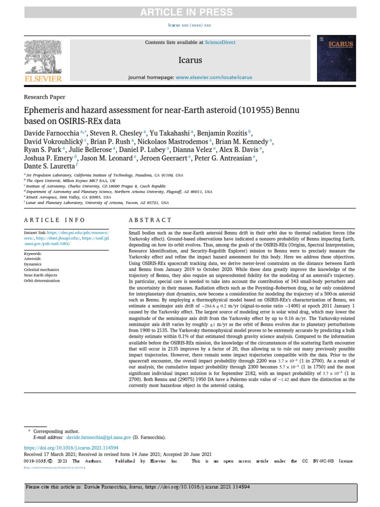 Icarus: Research Paper | PDF | Solar System | Celestial Mechanics