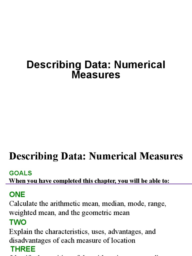 Data Description Analysis | PDF | Mean | Standard Deviation