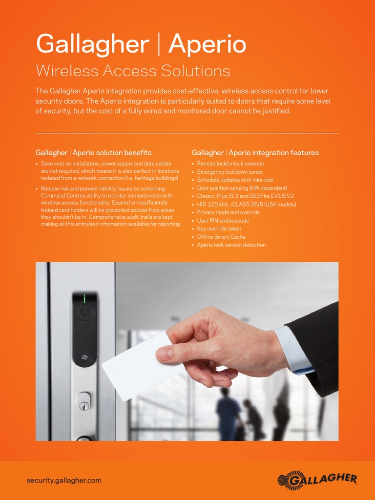 Gallagher - Aperio: Wireless Access Solutions | PDF | Access Control ...