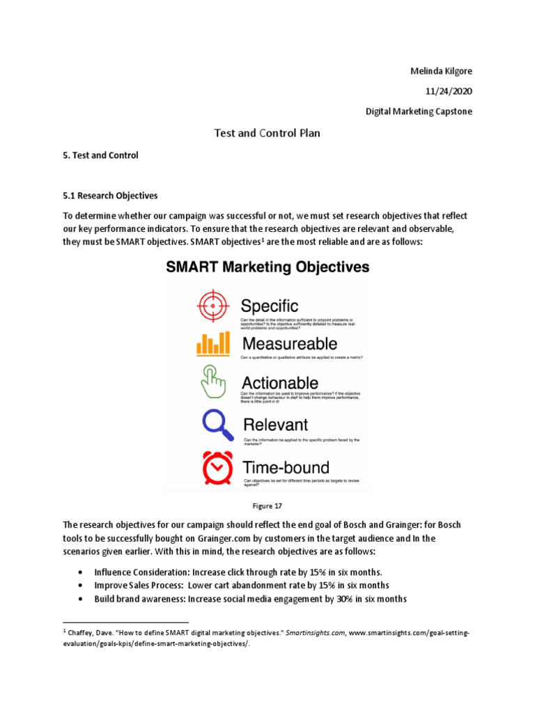 Test and Control 5.1 Research Objectives | PDF | Digital Marketing ...