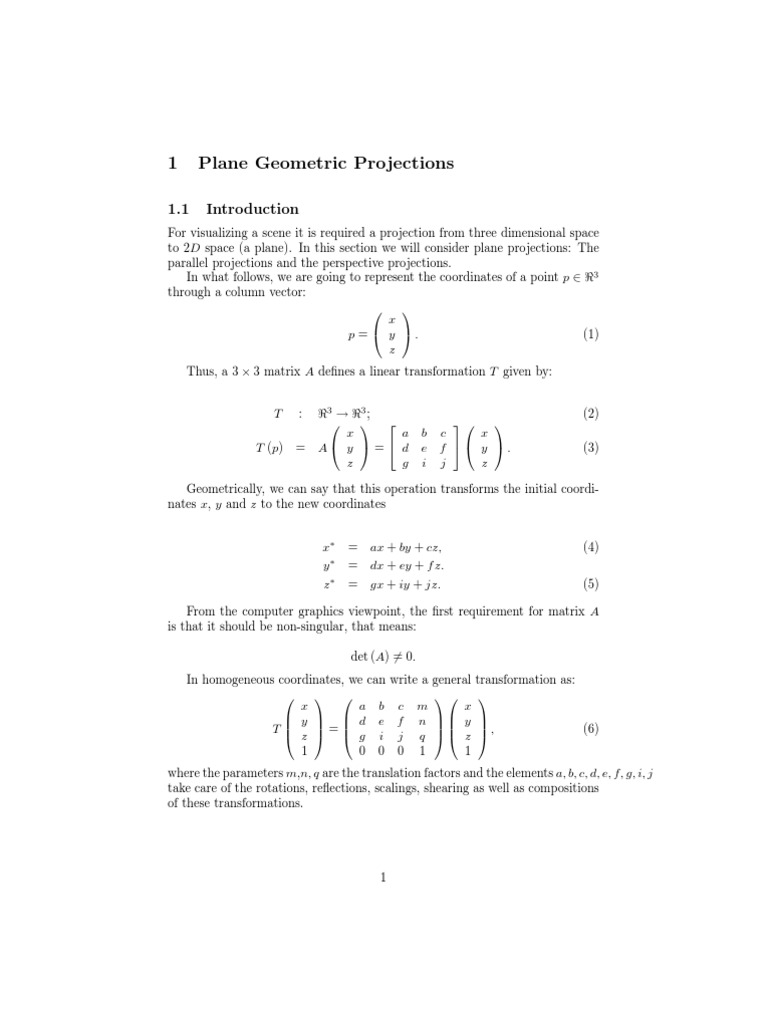 Geometric Projections: A Detailed Explanation of Plane Projections ...