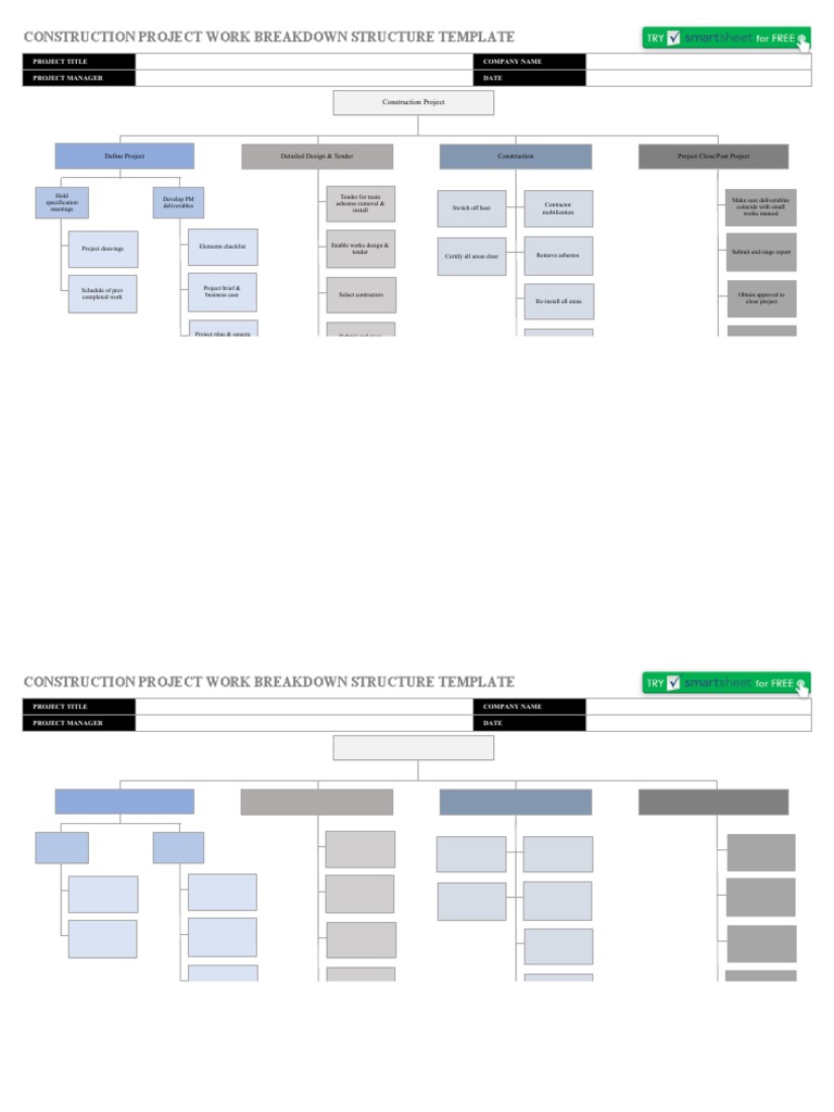 Construction Project WBS Template | PDF | Business | Systems Engineering