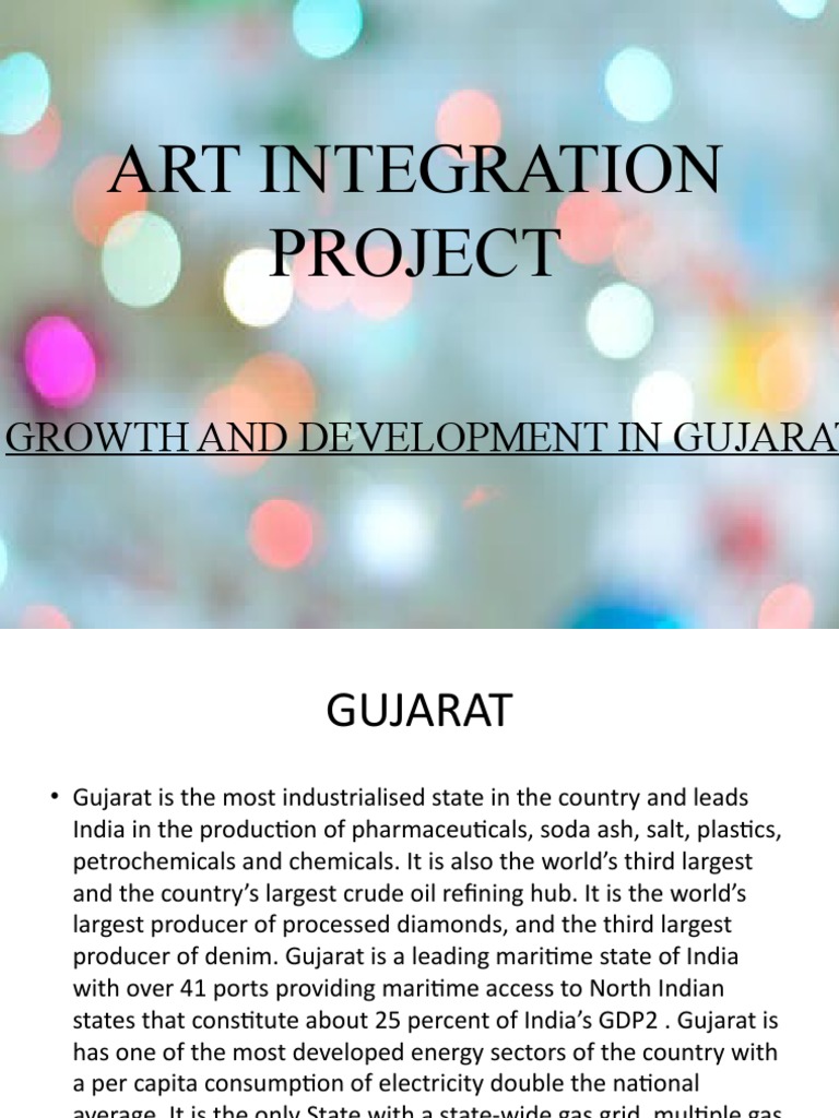Art Integration Project: Growth and Development in Gujarat | PDF ...