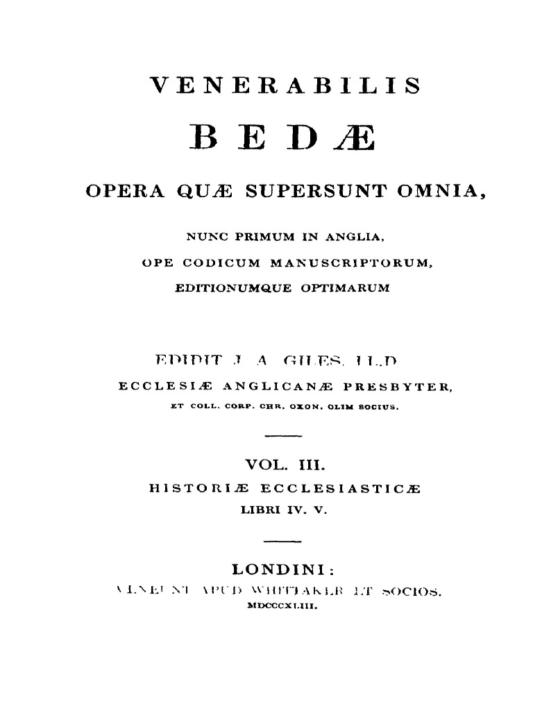Ecclesiastical History of the English | PDF | Bede