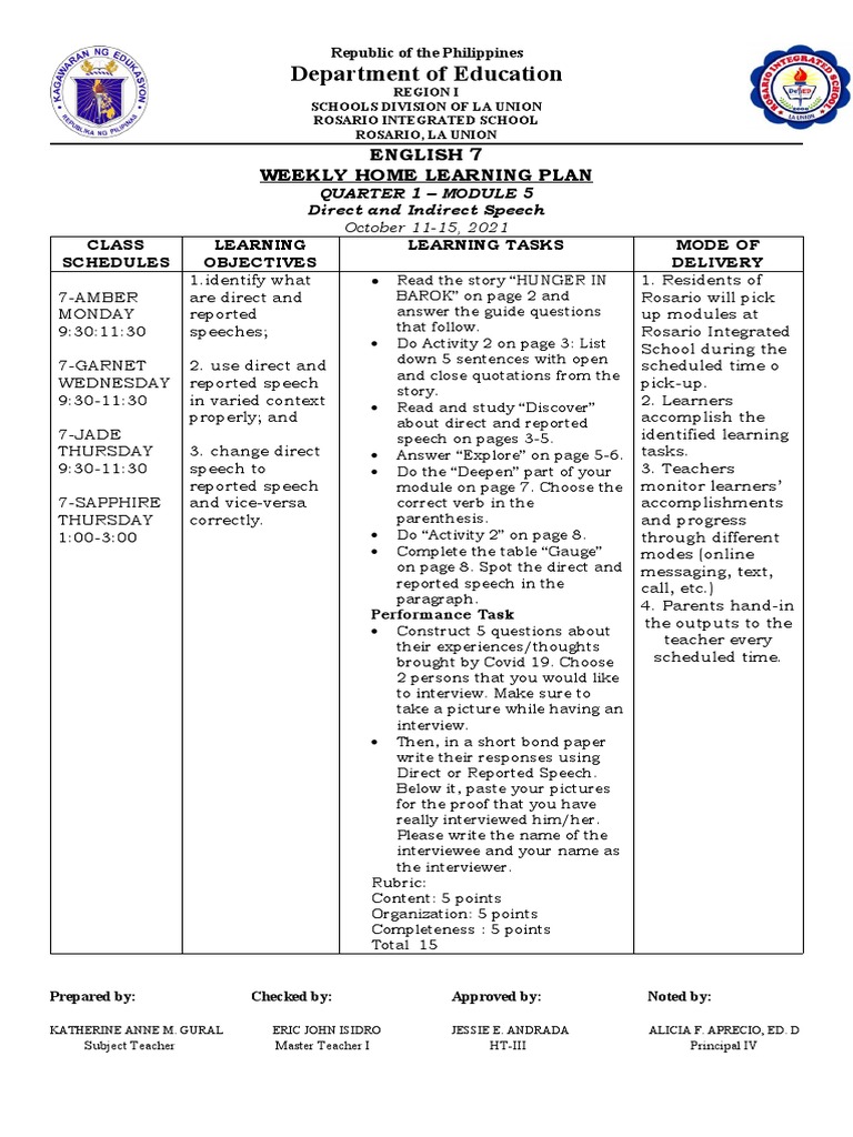 WHLP English 7 - Quarter1 - Module 5 | Download Free PDF | Applied ...