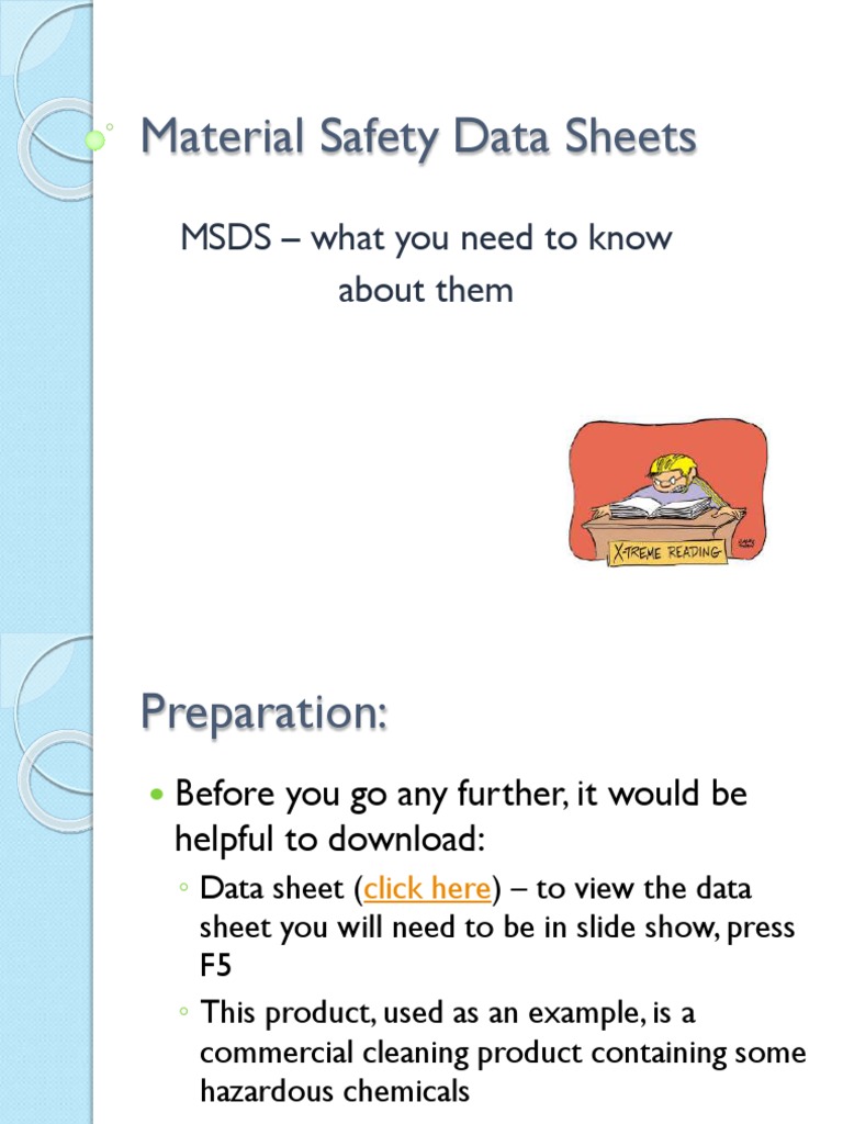 MSDS Guide: Learn About Material Safety Data Sheets | PDF | Ph | Water