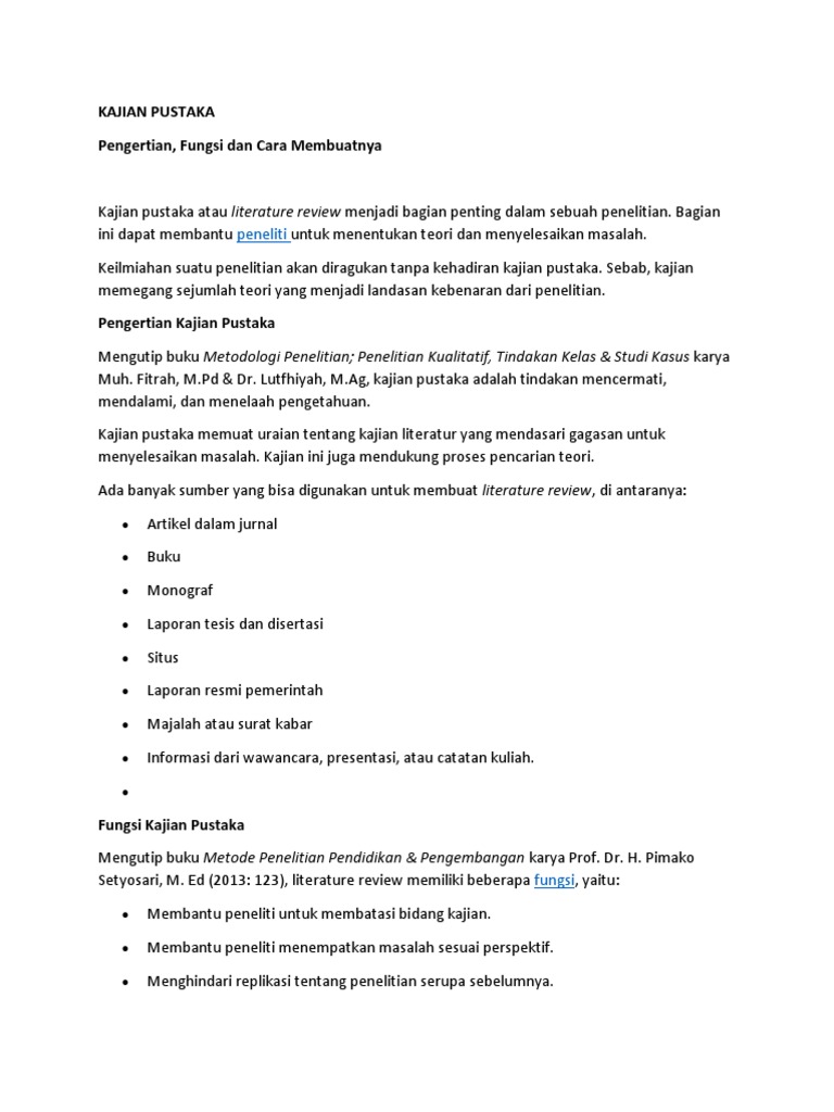 Kajian Pustaka Pdf