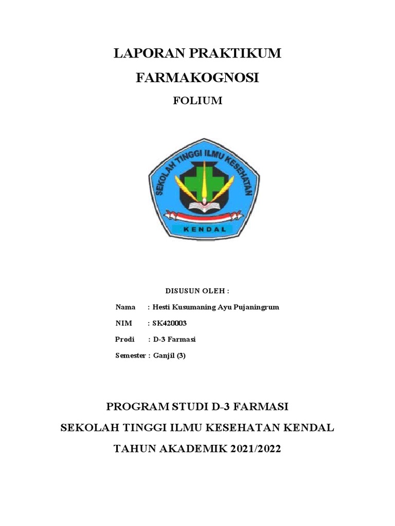 Identifikasi Simplisia Daun dalam Praktikum | PDF | Sains & Matematika