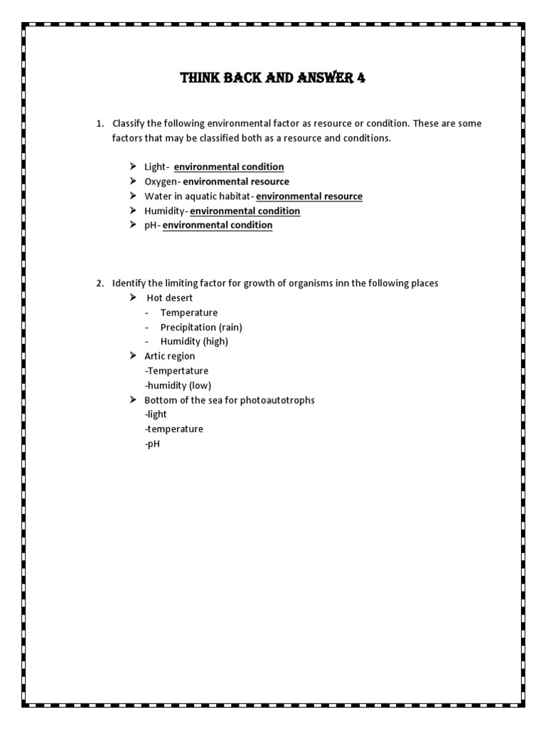 Think Back and Answer 4 | PDF | Science & Mathematics