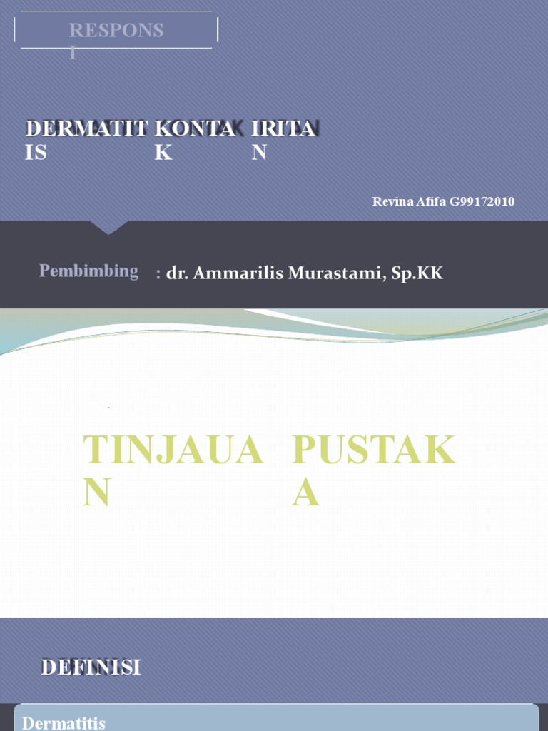 PPT REV Dermatitis Kontak Iritan | PDF