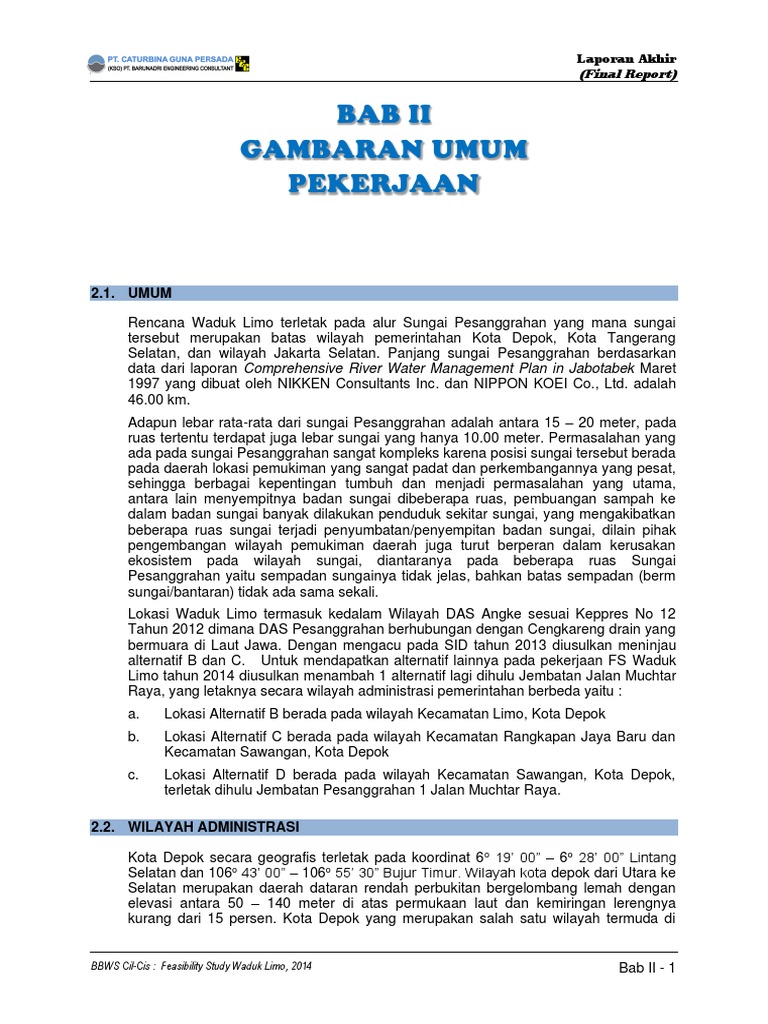 BAB II - Gambaran Umum - Lap. Akhir | PDF