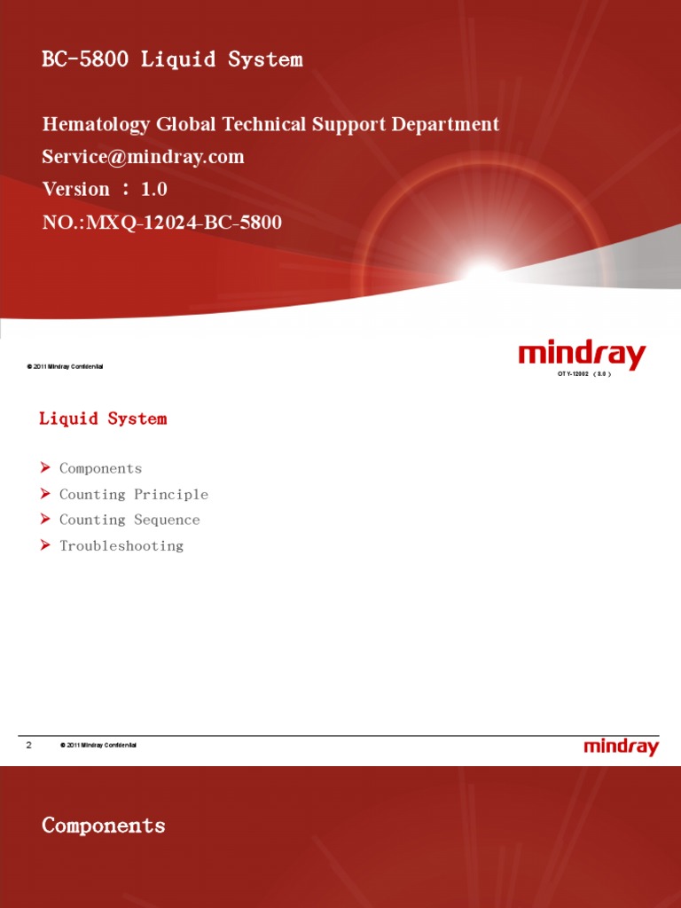 BC-5800 Liquid System | PDF | Syringe | Valve