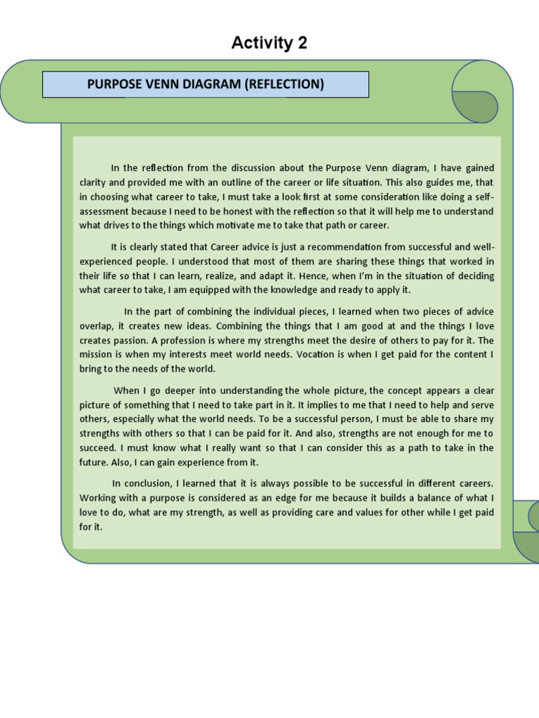 Purpose Venn Diagram | PDF