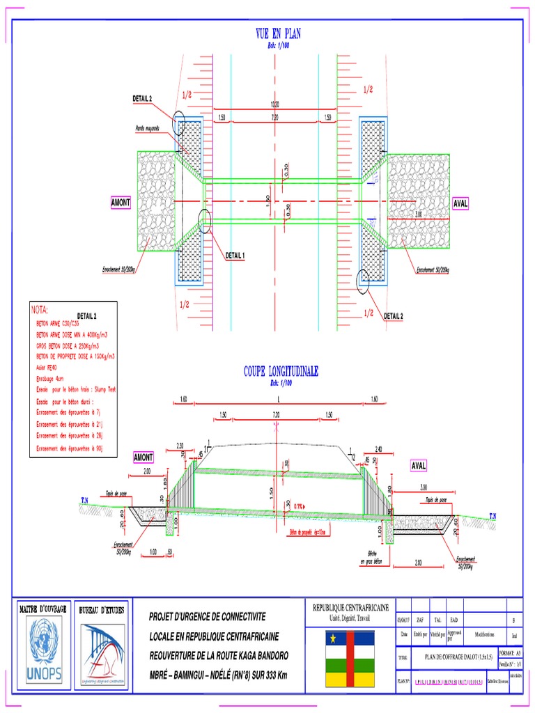 Plan Coffrage Et Ferraillage Dalots 03-08-2017 | PDF
