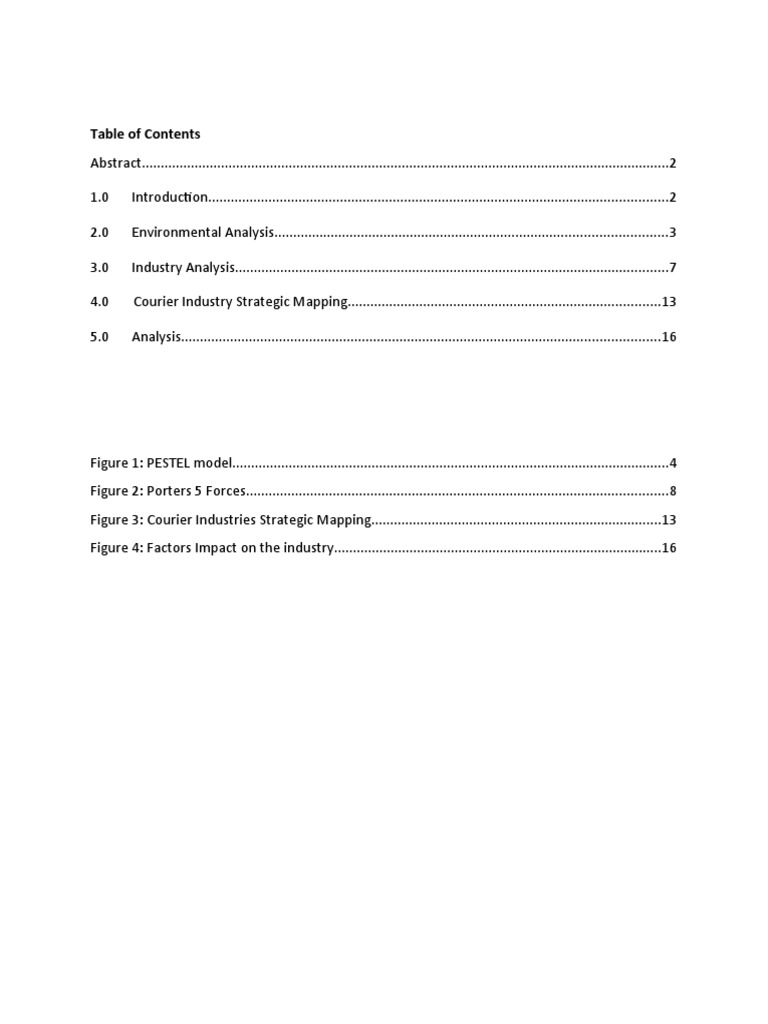 Strategic Analysis of The Courier Industry | PDF | Courier | United ...