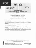 Bahasa Melayu Sem 2 (9102) - STPM 2023 (Skema) | PDF