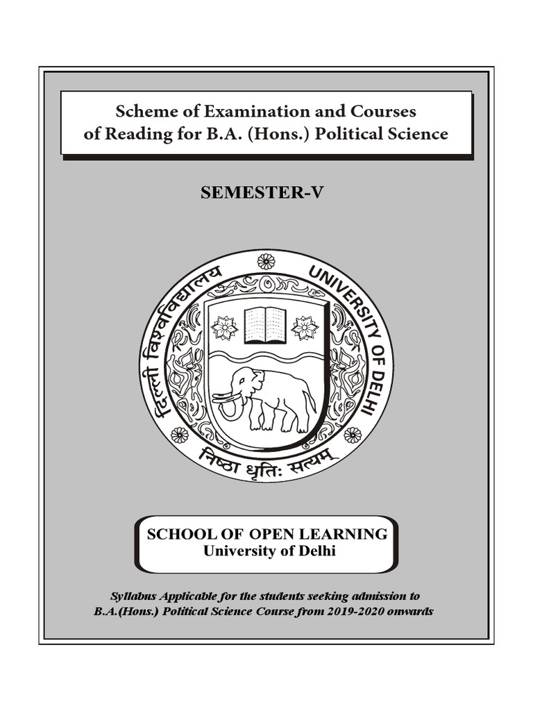BA Hons Political Science PDF | PDF | Political Philosophy | Science