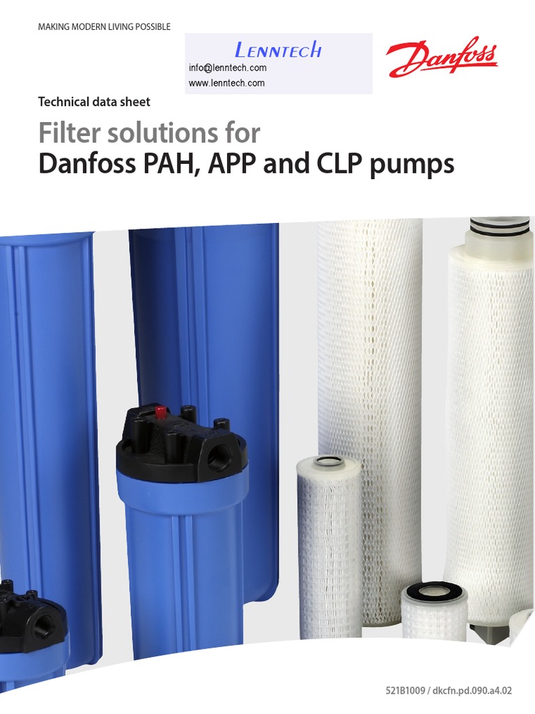 Filter Solutions For: Danfoss PAH, APP and CLP Pumps | PDF | Filtration ...