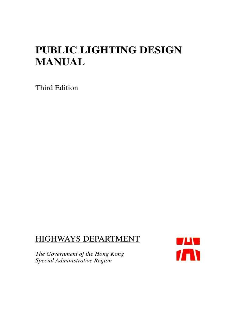 PUBLIC LIGHTING DESIGN MANUAL (3rd Edition) | PDF | Lighting | Road