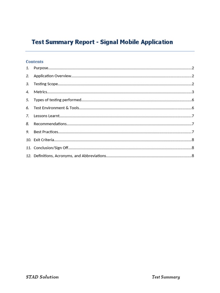 Final Test Report Signal App | PDF | Mobile App | Computing