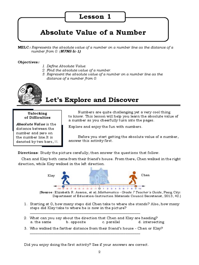 Math7 - q1 - CLAS3 - Absolute-Value-of-a-Number-and-Operations-on-Integers-v3 - RHEA ANN NAVILLA ...