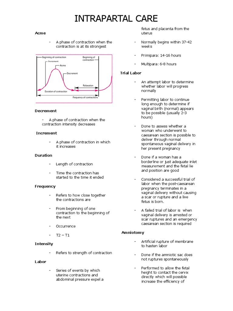 Intrapartal Care | PDF | Childbirth | Uterus