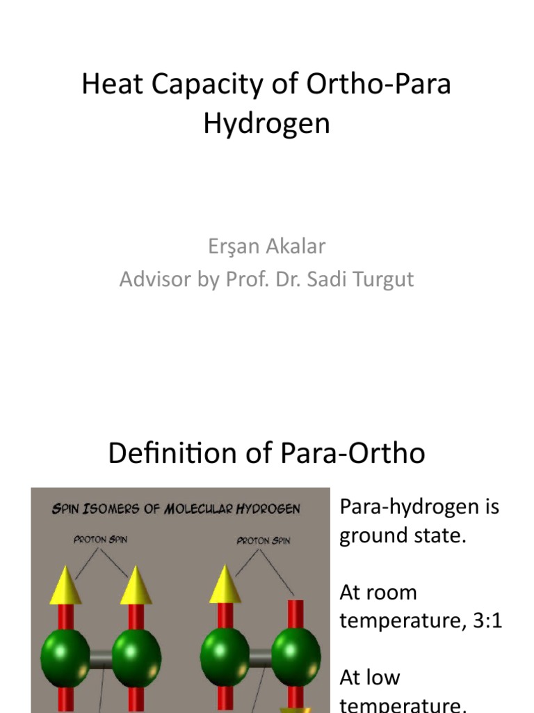 Heat Capacity of Ortho-Para Hydrogen | PDF
