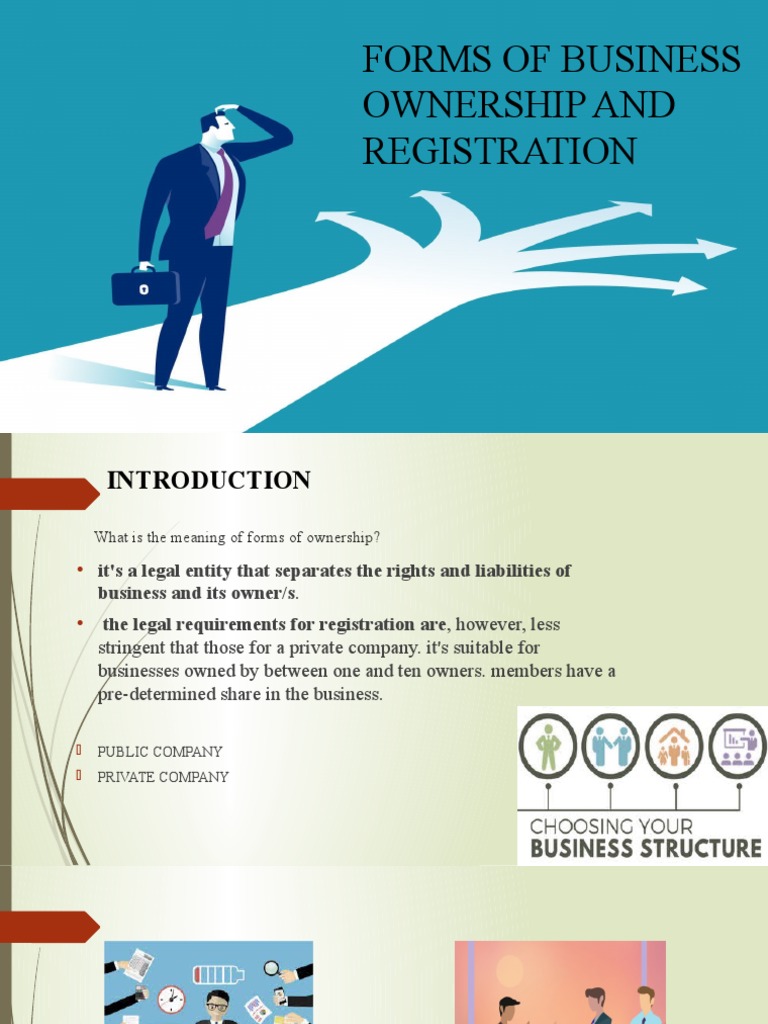 Forms of Business Ownership and Registration | Download Free PDF | Sole ...