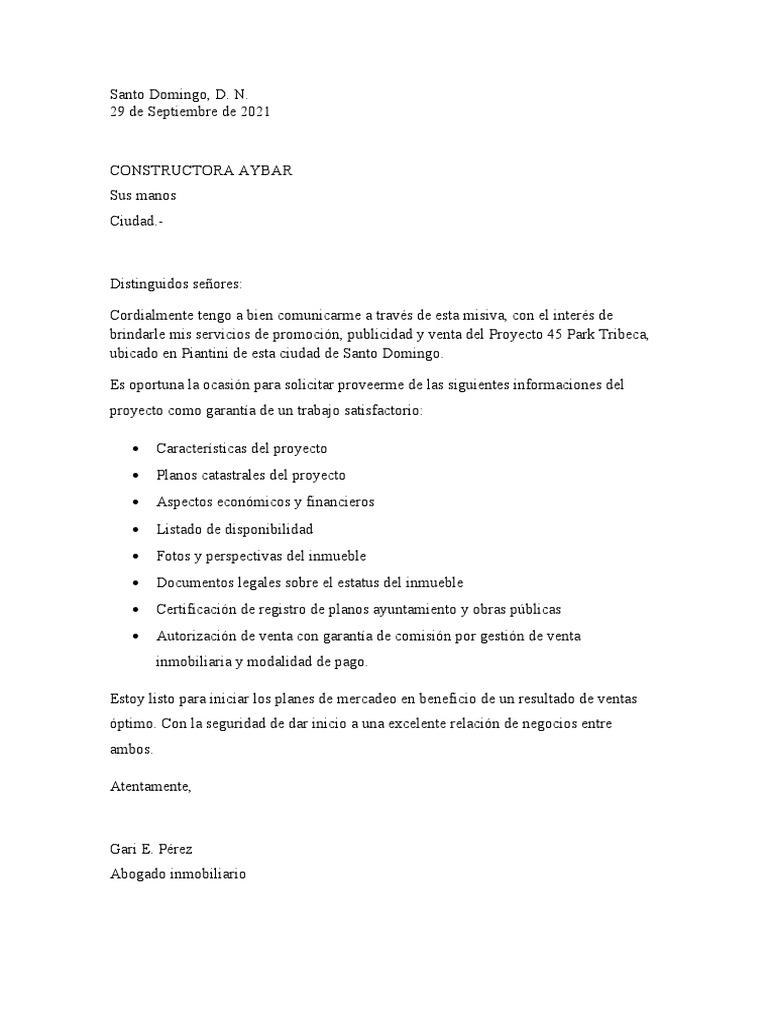 Carta Corporativa | PDF