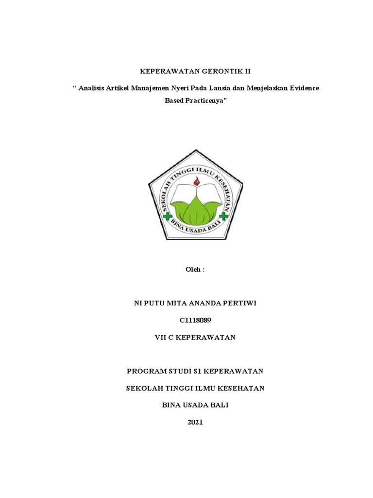 Evidence Based Practice Manjemen Lansia - MITA ANANDA - C1118089 - 7C ...