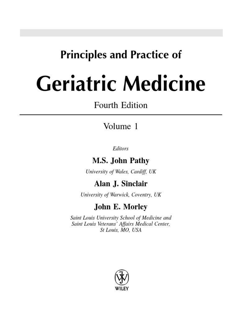 Principle & Practice of Geriatri Medicine | PDF | Dementia | Geriatrics