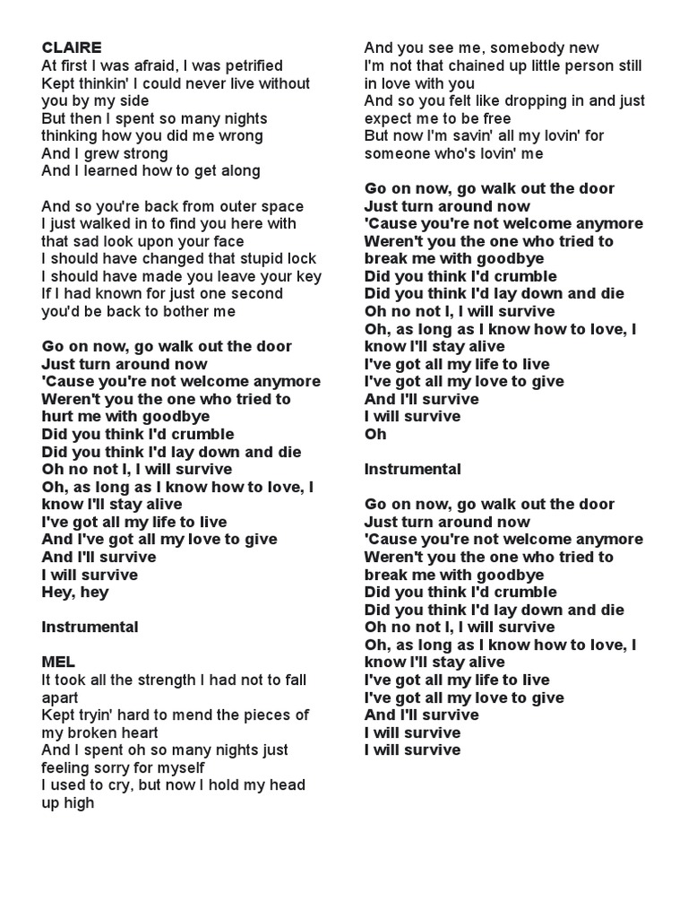 I Will Survive | PDF