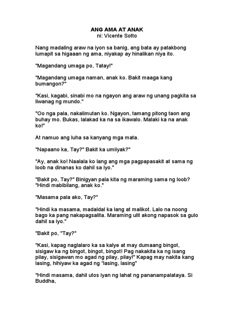 Catherine Camacho - Ang Ama at Anak | PDF