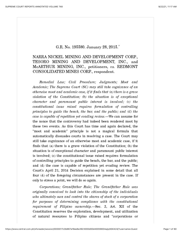 Narra Mining 2015 | PDF | Mootness | Stocks