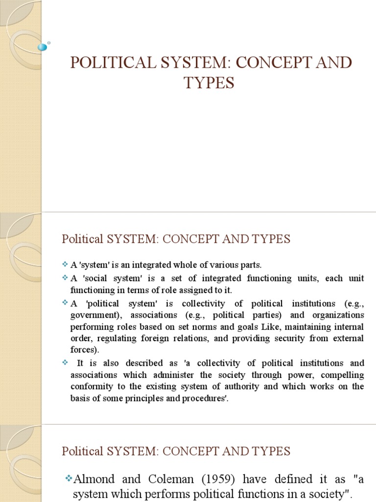 Political System: Concept and Types | PDF | Political Ideologies ...