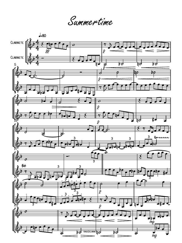 Summertime Jazz Duet Clarinet PDF Free | PDF | Échecs | Ouverture (échecs)