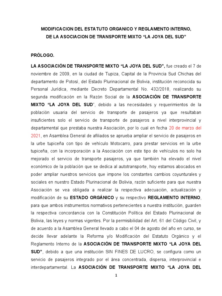 E Statuto | PDF | Tolerancia | Bienes (Ley)