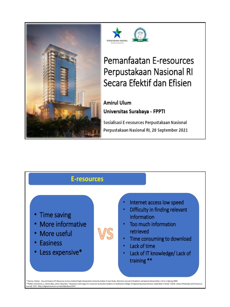 Efektif Gunakan E-Resources Perpusnas | PDF | Science | Social Sciences