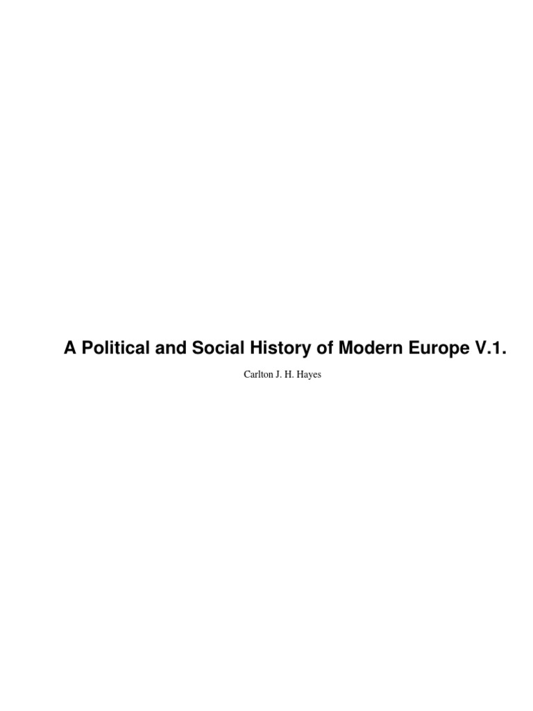 A Political and Social History of Modern Europe | PDF | Spain | Monarchy