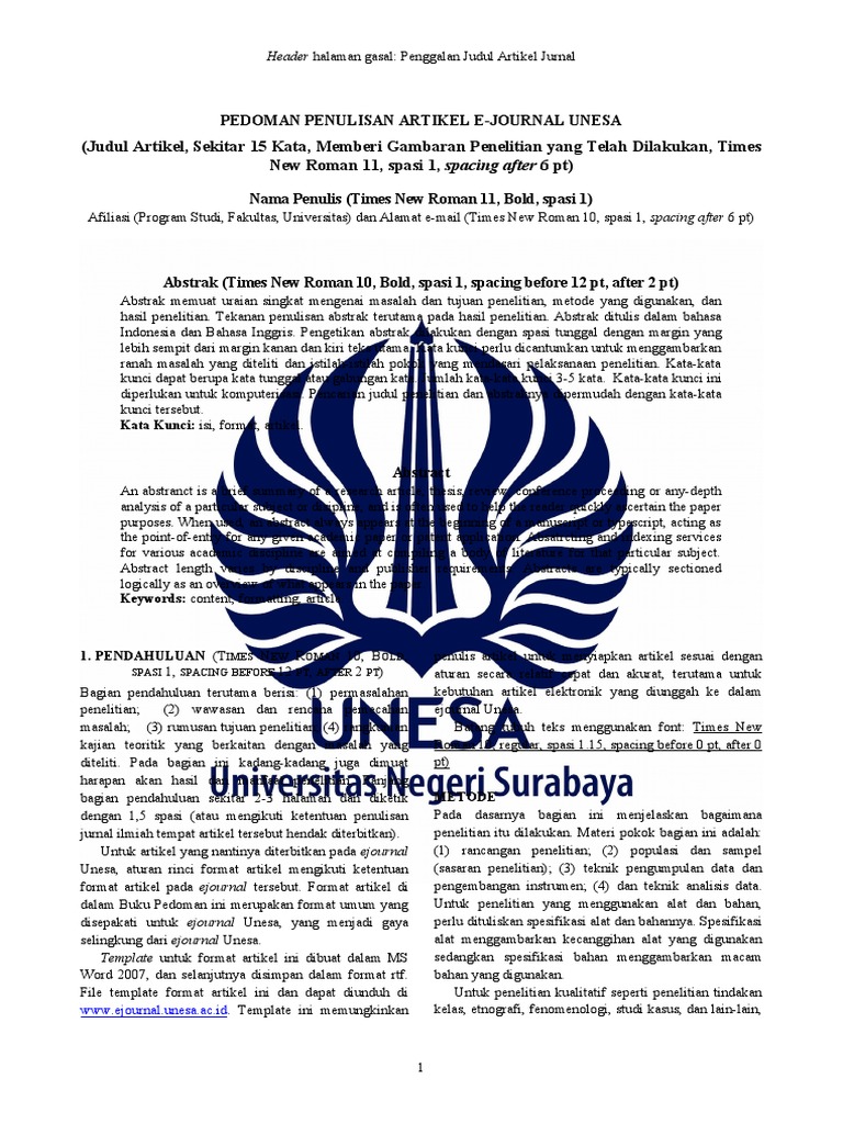 Template E-Journal UNESA | PDF