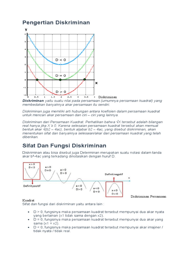 Pengertian Diskriminan | PDF