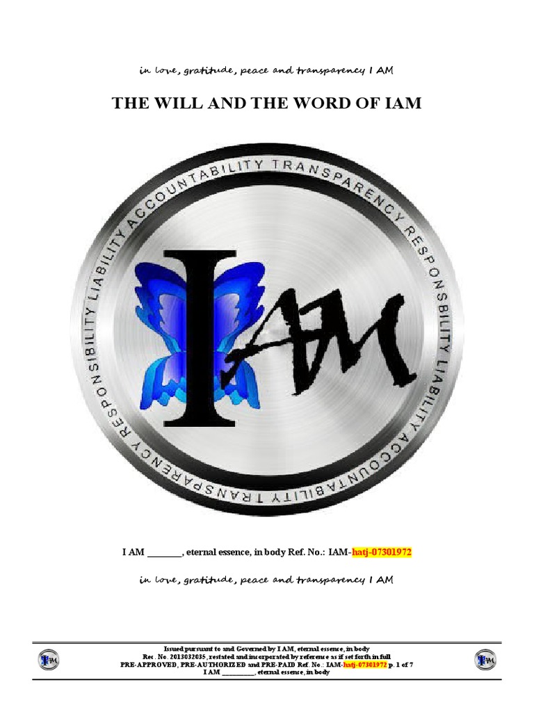 04.2 - The Will and The Word of I Am - Declaration of I Am - en | PDF ...