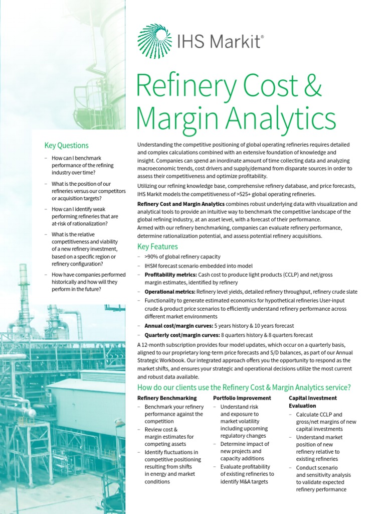 Refinery Cost & Margin Analytics: Key Questions | PDF | Oil Refinery ...
