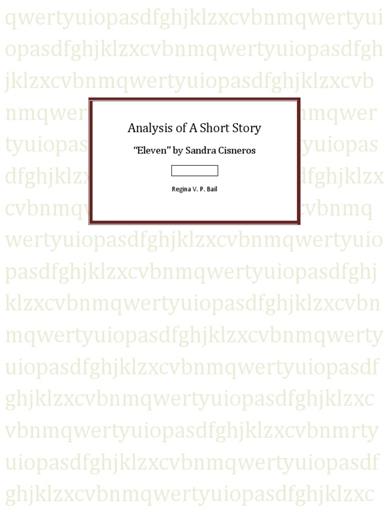 Analysis of A Short Story | PDF | Language Mechanics | Linguistics