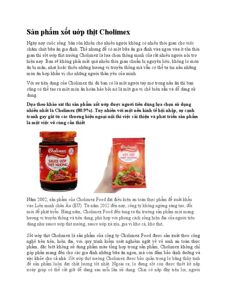 sản phẩm Cholimex | PDF