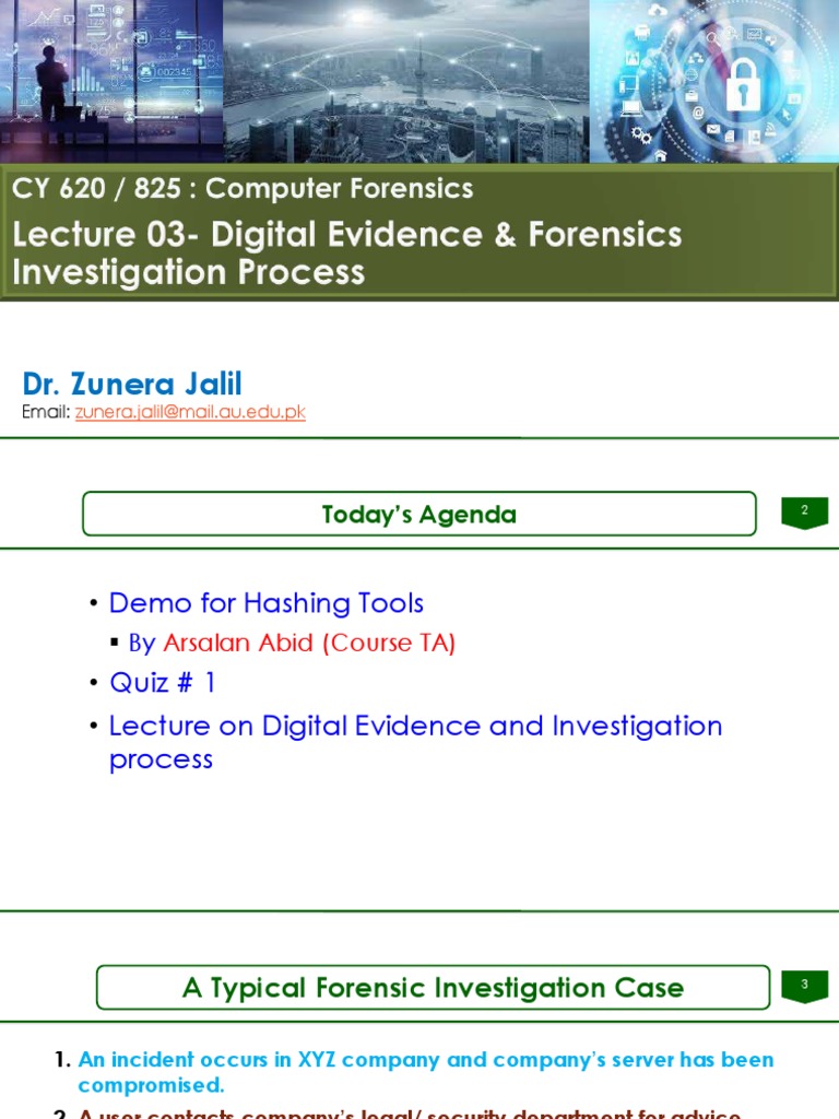 CF Lecture 03-Digital Evidence and Forensic Investigation Process | Download Free PDF | Computer ...