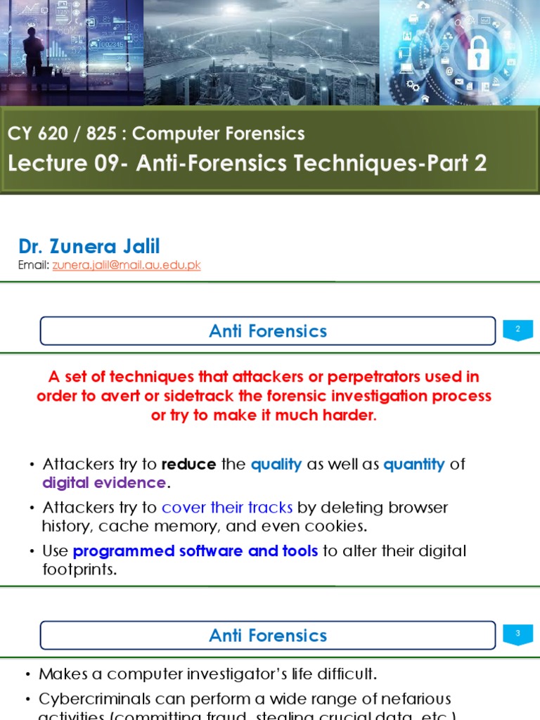 CF Lecture 09 - Anti Forensics Techniques Part 2 | PDF | Cryptography ...